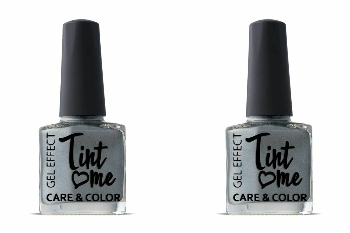 Tint me Лак для ногтей, Gel, тон 88 темно-серая призма, 10 мл, 2 шт