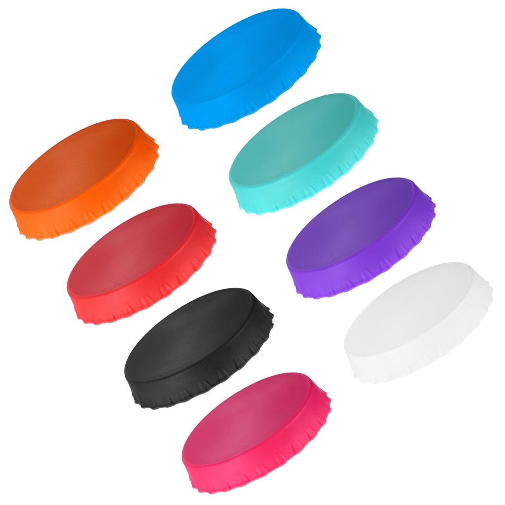 8PCS Flexible Silicone Can Lids Reusable Sealing Caps Standard Sodas Drink Covers