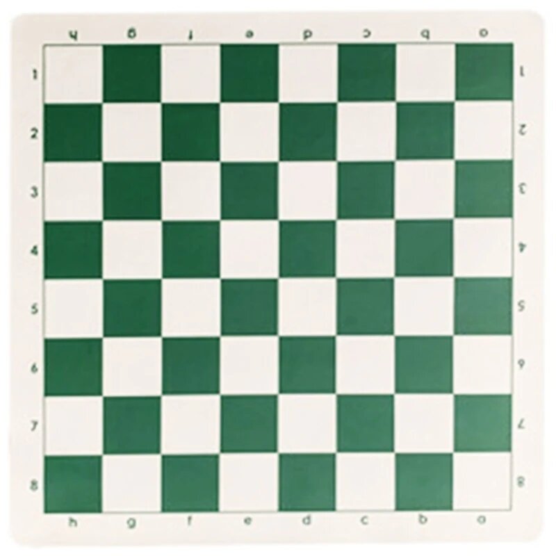 Портативная кожаная шахматная доска OOTDTY Green White-L Size