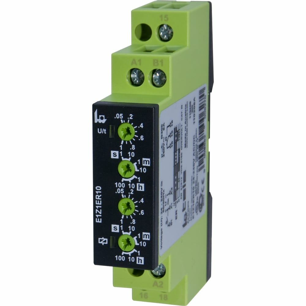 Реле времени TELE задержка включения и выключения E1Z1ER10 24-240V AC/DC VE10 110208A