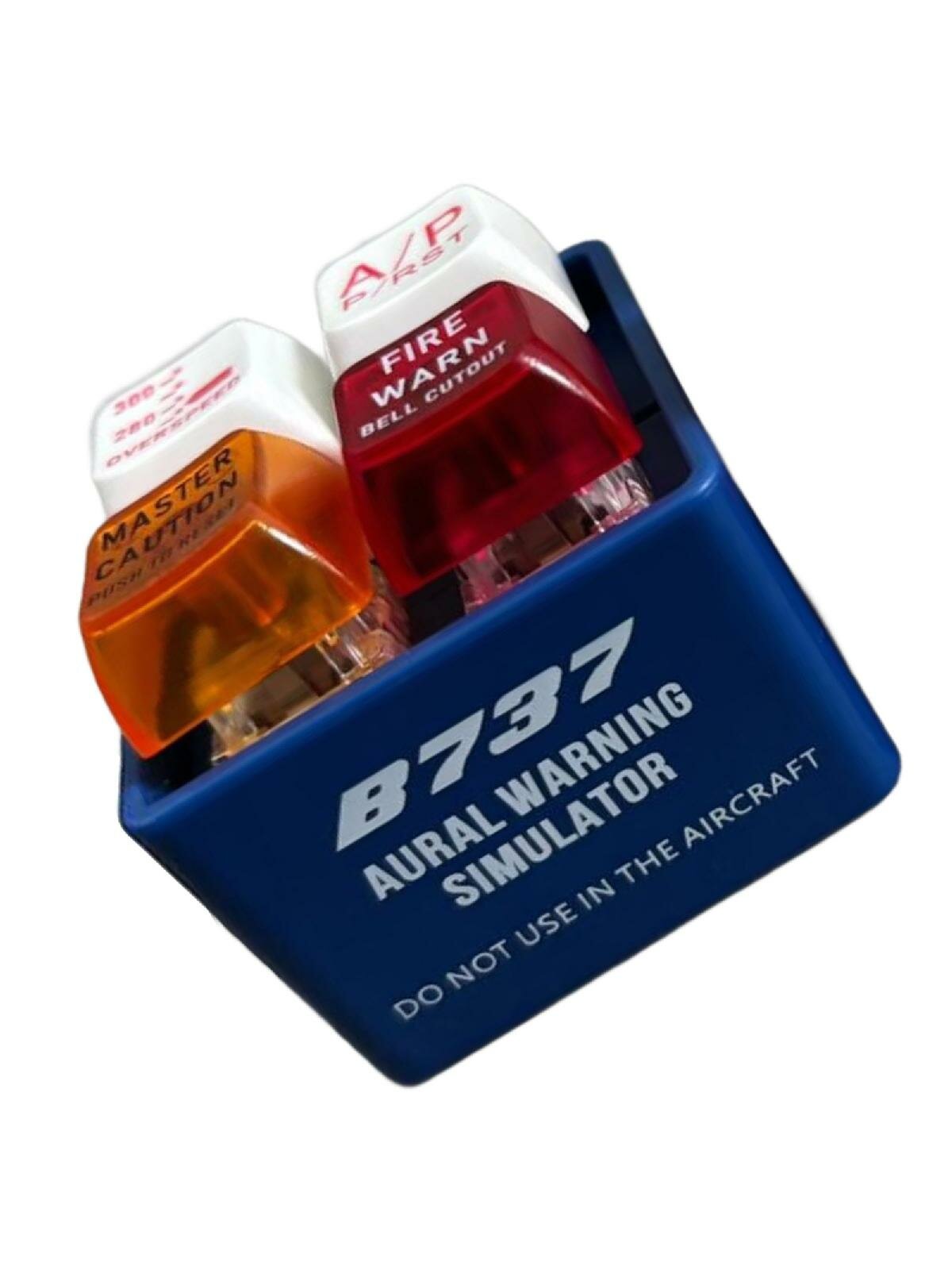 Брелок для авиационных кнопок с мигающим светом и имитацией звука аварийной сигнализации