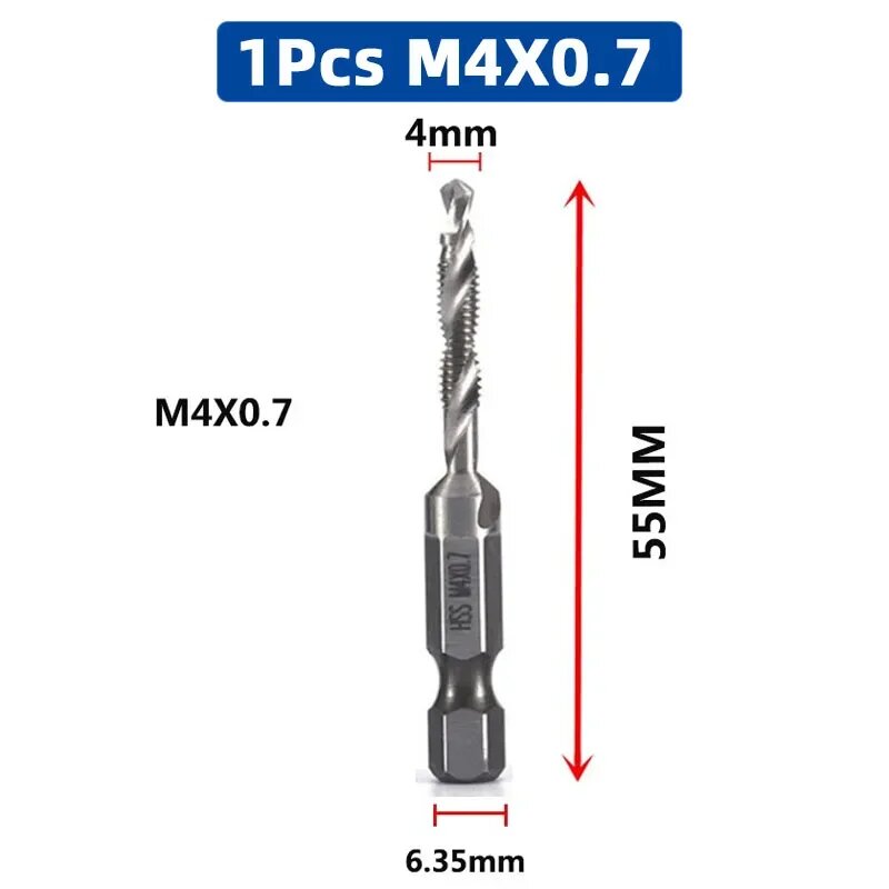 Набор ручных инструментов ExactBit для нарезания резьбы M3-M10 M4X0.7