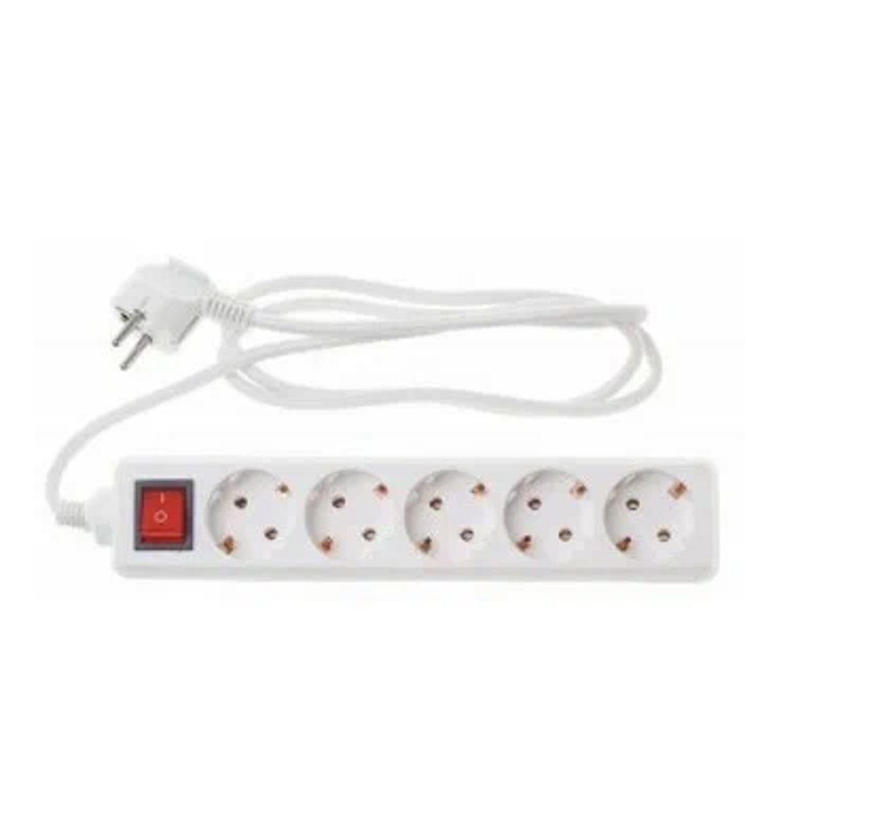 Удлинитель сетевой Buro PS5.1/W BU-PS5.1/W, 5 розеток, белый, заземление