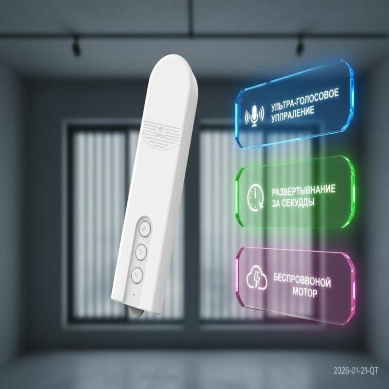 Электропривод для рулонных штор Tuya с голосовым управлением и дистанционным контролем