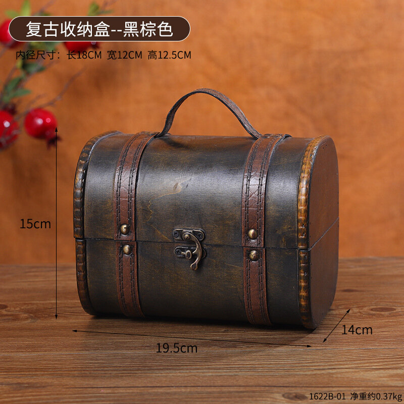 Винтажный деревянный чемодан-хранилище, сундук с сокровищами, ящик-реквизит для ролевых игр, реквизит для фотосессий, деревянный ящик в античном стиле.