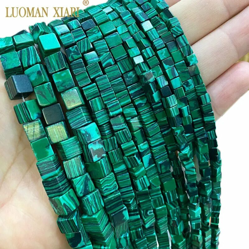 Бусины Малахит LUOMAN XIARI 4/6/8 мм 6mm 46-48pcs