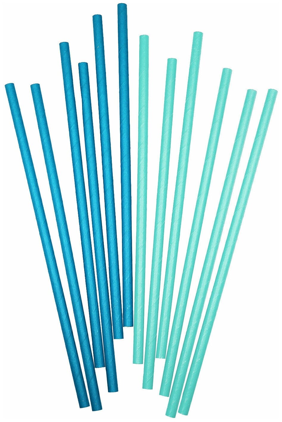 Трубочки ГК Сфера, бумажные, биоразлагаемые, синие и голубые, 6 шт