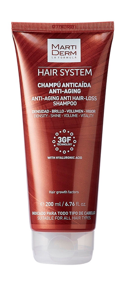 MARTIDERM Hair System Шампунь против выпадения волос "Анти-эйдж", 200 мл