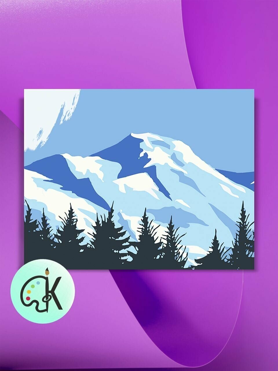 Картина по номерам на холсте Голубая гора, 40 х 60 см