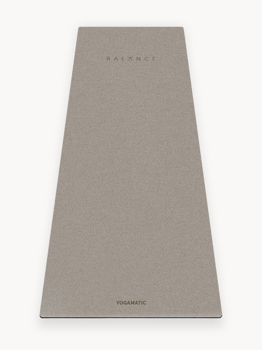 Коврик для фитнеса и йоги каучуковый нескользящий с чехлом Арт Йогаматик Balance Toffee Premium Light 185x68x0.4 см