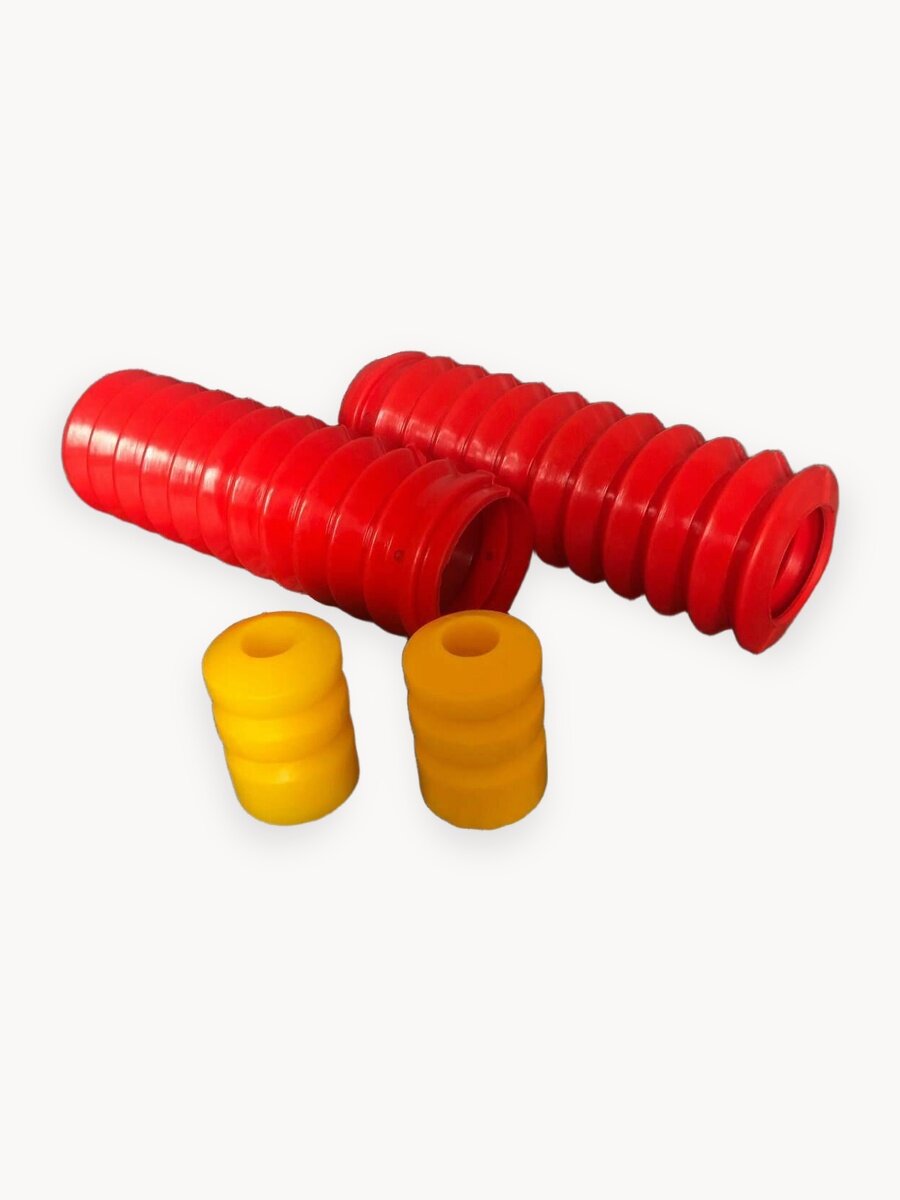 Силиконовые пыльники(2шт) + отбойники(2шт) амортизатора задней подвески ВАЗ 2110, 2108, Priora, Granta, Kalina (комплект)