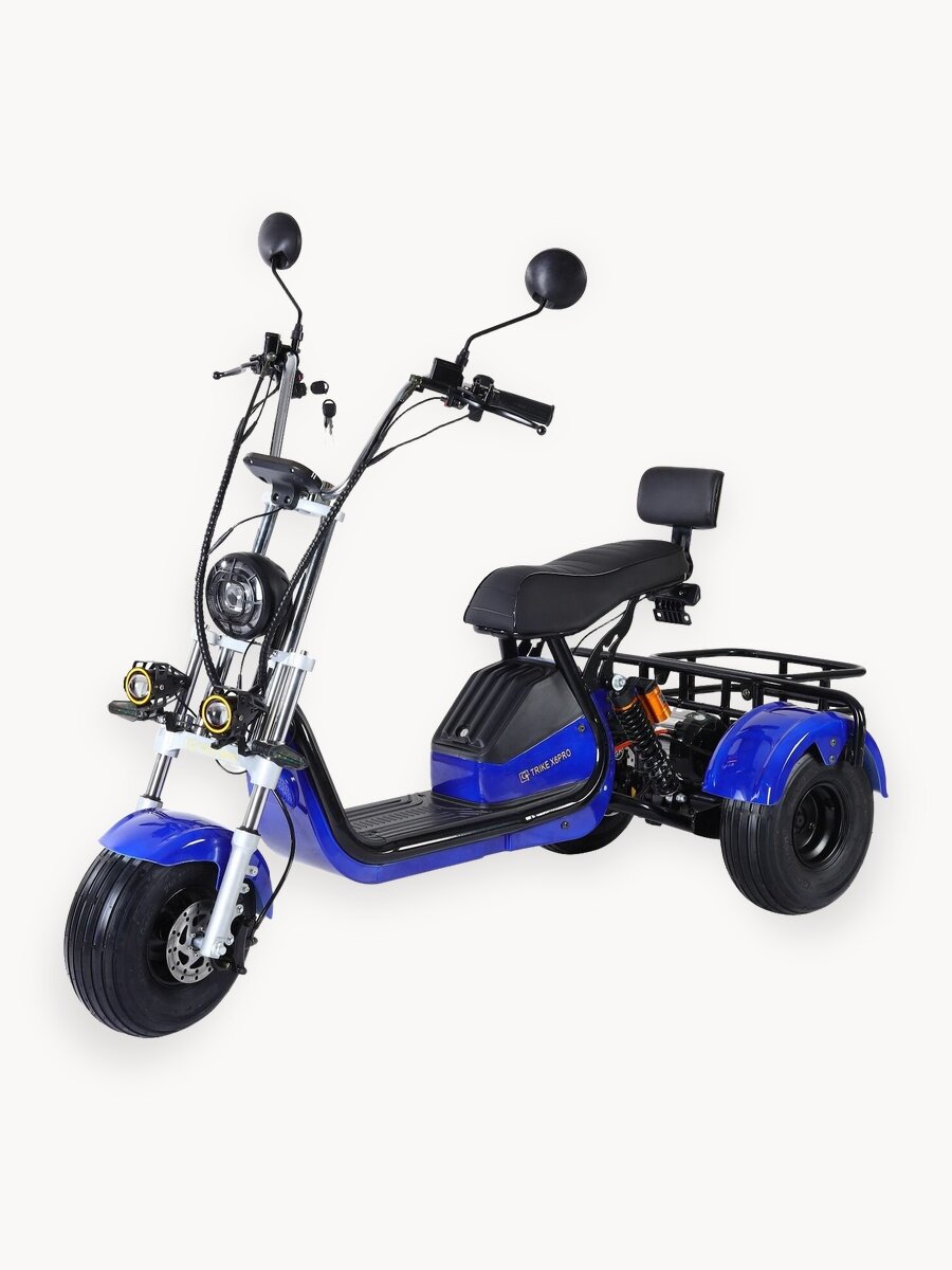 Трехколесный электроскутер CityCoco GT X6 Pro Trike 2000W 48V/22Ah синий