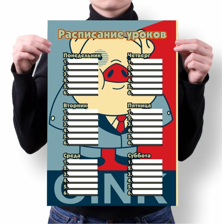 Расписание уроков пухля №10, А4