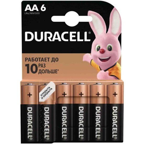 Элемент питания Duracell Basic LR6-6BL AA бл 6