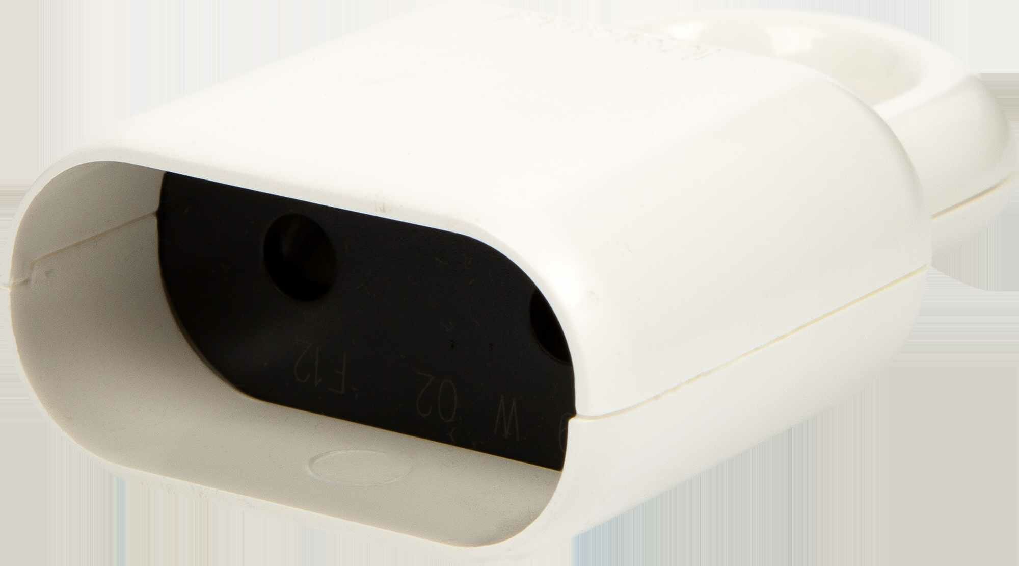 Розетка без заземления Элиум плоская с кольцом 230 В цвет белый