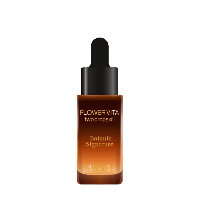 Масло двухфазное для кутикулы, травяное / FLOWER VITA TWO DROPS OIL BOTANIC SIGNATURE 20 мл