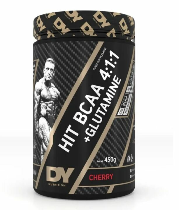 Аминокислоты Dorian Yates Nutrition BCAA GLUTAMINE 450 г, вкус: вишня