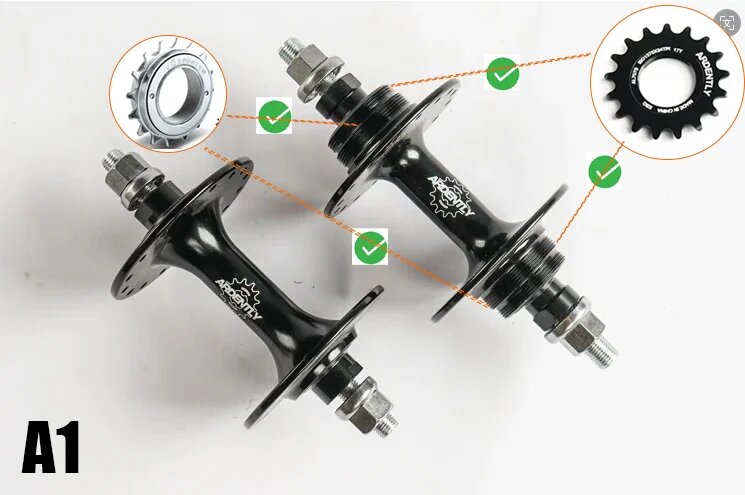 ARDENTY Втулка для велосипеда 32 отверстия черная/серебристая A1 BLACK32H