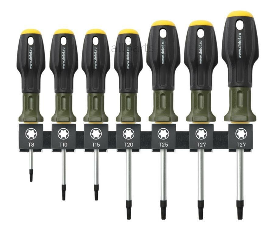 Дело техники 726317 Набор отверток TORX без отверстия 7 предм.(T8x60 T10x80 T15x80 T20x100 T25x100 T27x100 T30x100