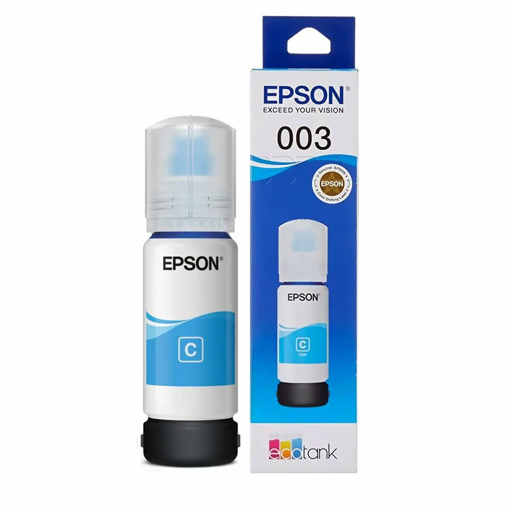 Чернила EPSON 003 Cyan (C13T00V298), официальная комплектация и гарантия