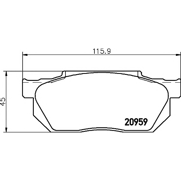 TEXTAR 2095901 (45022SB2525 / 45022SB2673 / 45022SB6000) колодки тормозные дисковые передн honda: Civic (Цивик) III