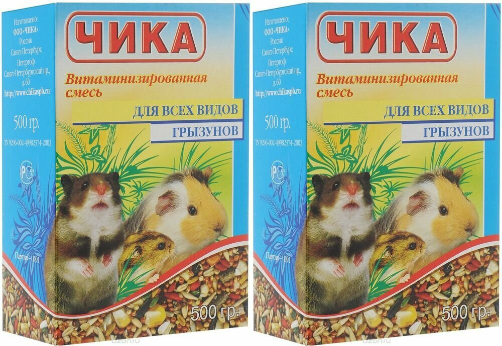 Чика Корм для грызунов, 500 г, 2 уп.