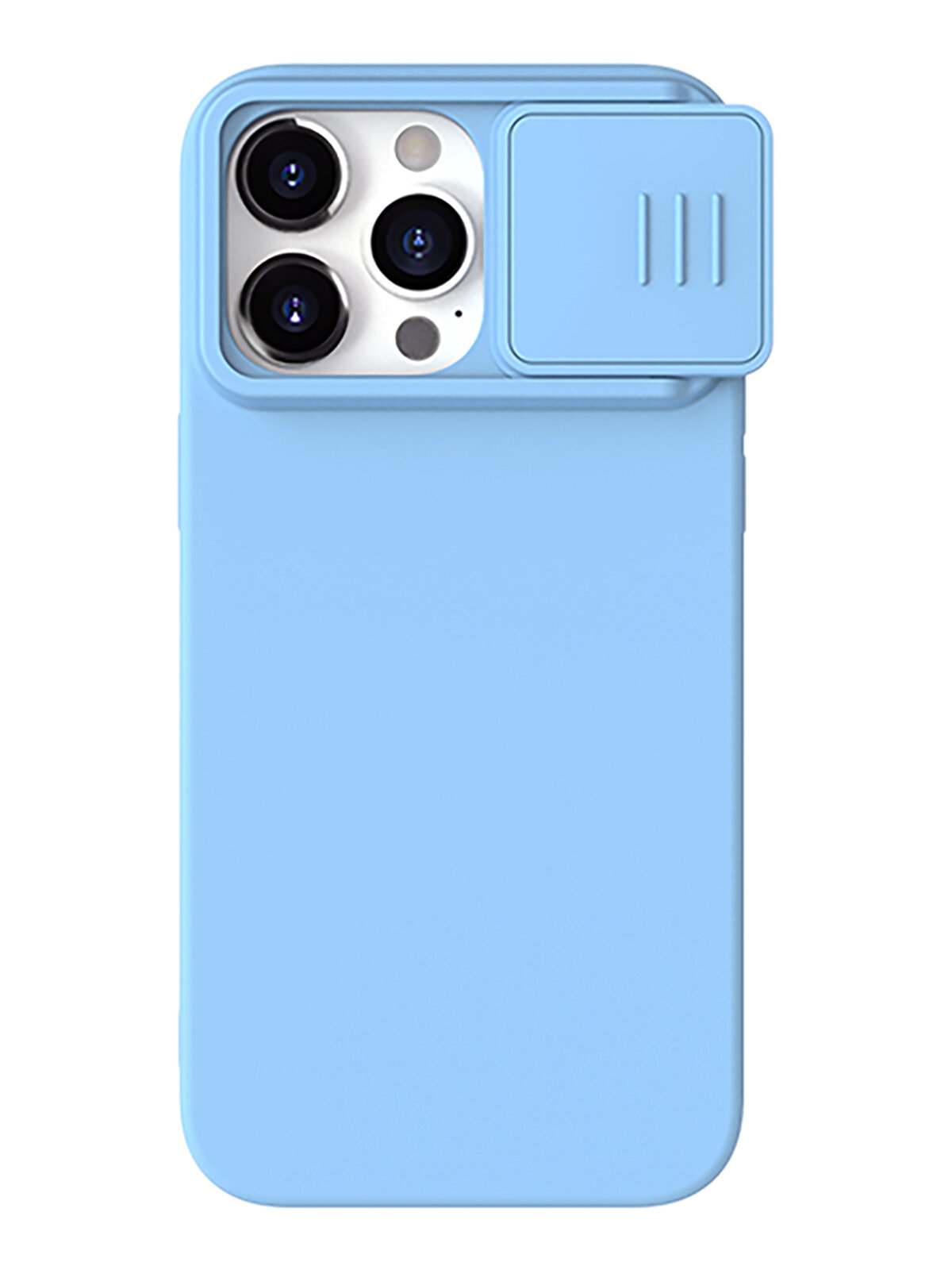 Nillkin для iPhone 15 Pro Max чехол CamShield Silky Magnetic Silicone Blue Haze