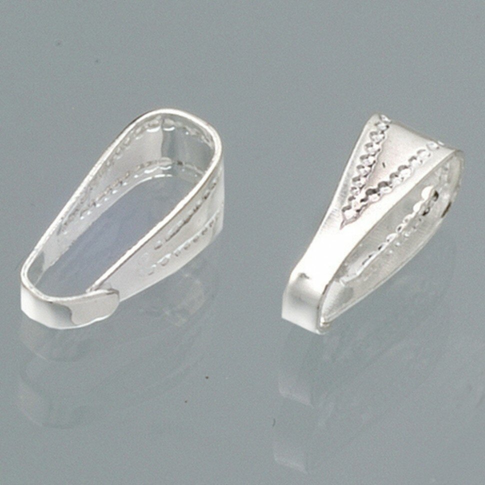 Efco 9742503 Замок для кулона "Петелька" металлический, серебристый, 15 х 10 мм