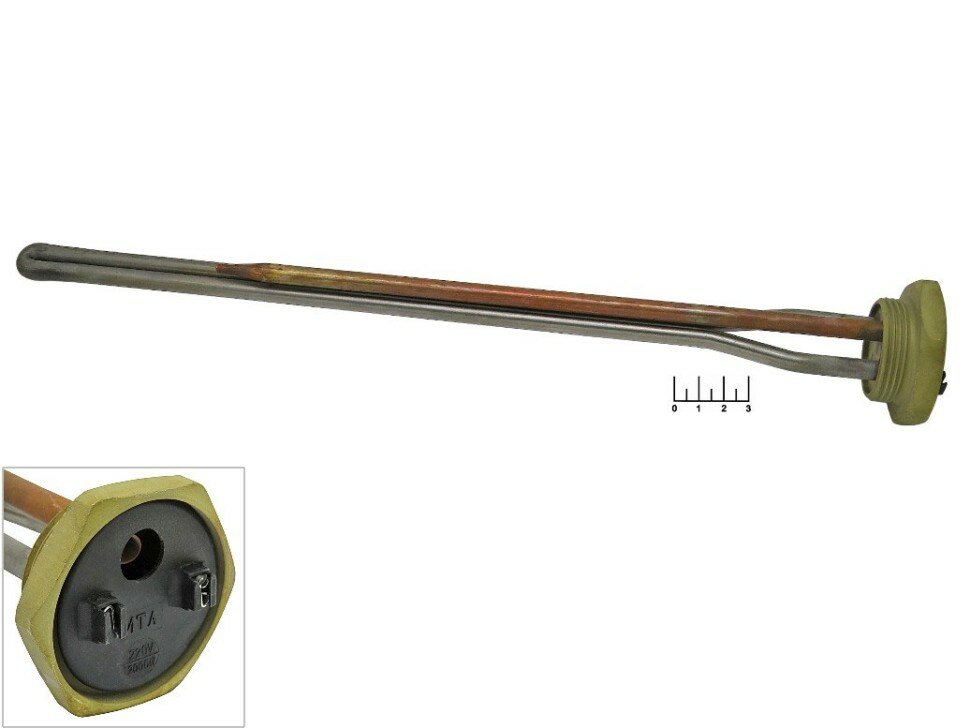 Тэн для масляного радиатора и чугунных батарей 2000W RDT 375мм (24069)