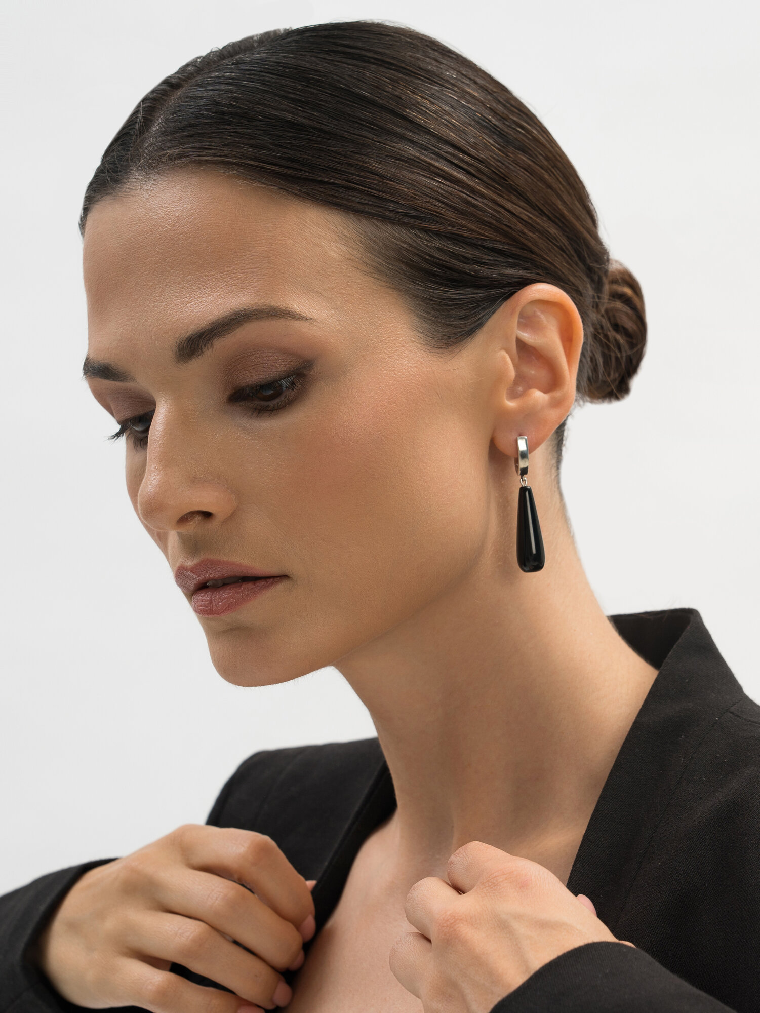 Серьги, агат