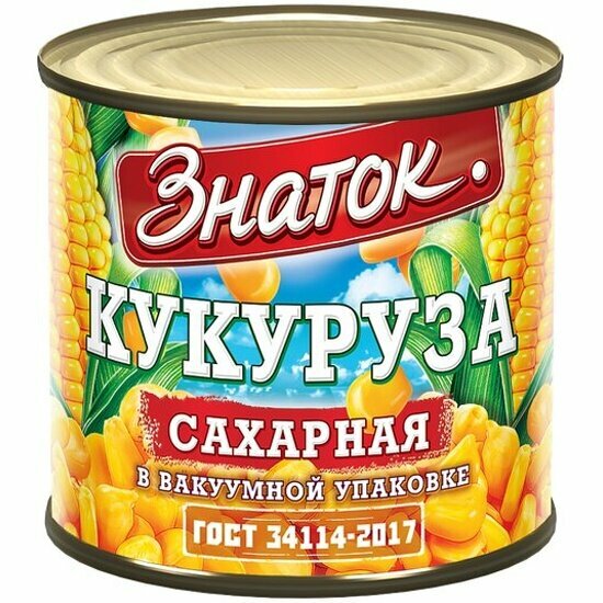 Кукуруза Консервы Знаток знаток сладкая 425 мл