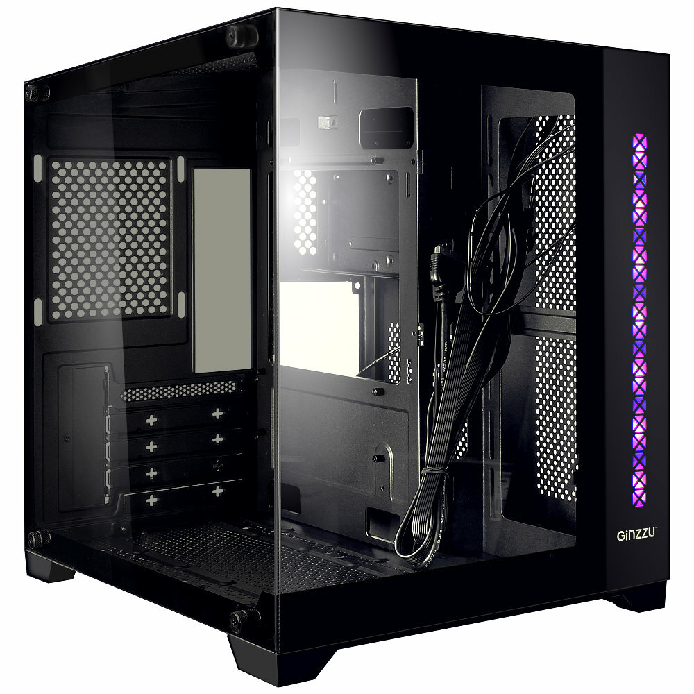 Корпус mATX MidiTower Ginzzu V320 RGB