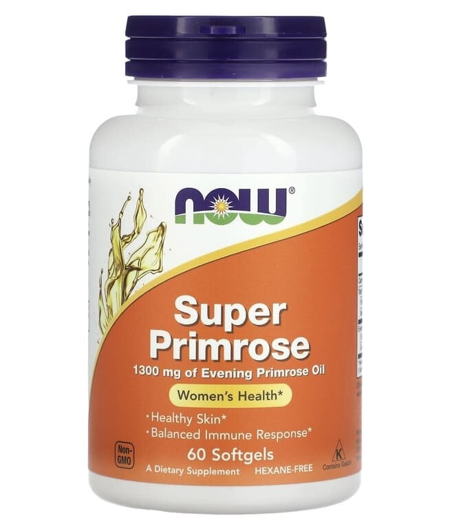 NOW Foods Super Primrose 1300 мг 60 гел. капсул