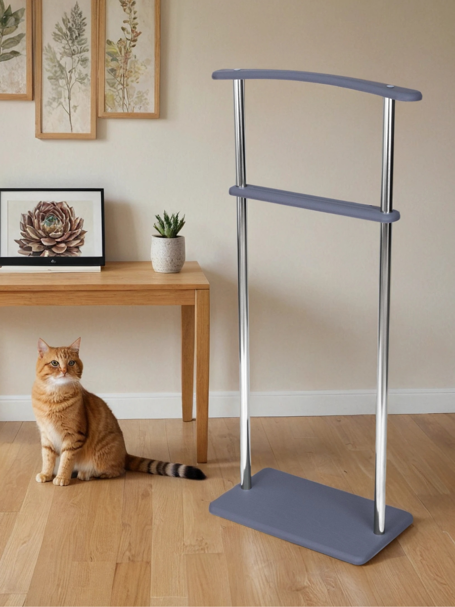 Вешалка GARRET Эдвин, МДФ/металл, напольная, дизайн лофт, цвет графит