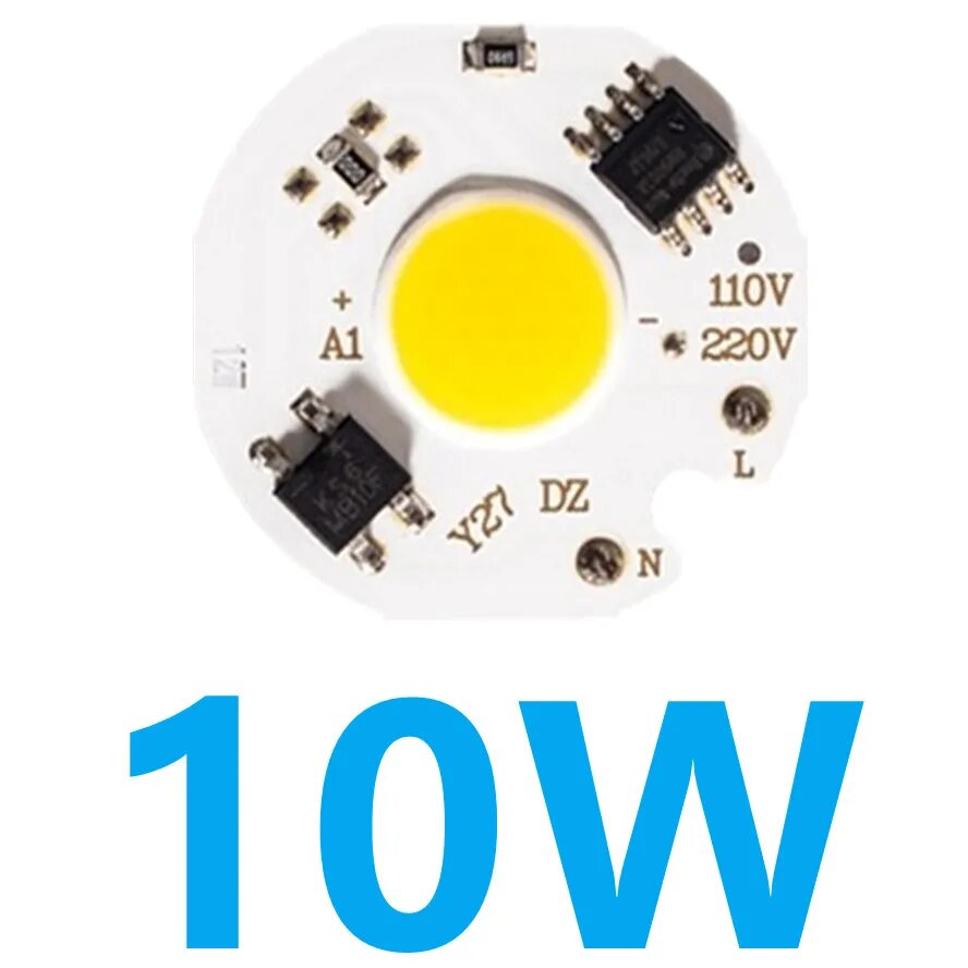 Светодиодный чип COB 10W, белый свет