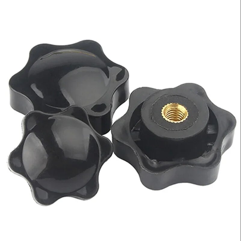 Гайки ручки накаливания М4-М12 нейлон черно-белые M8 (Head 48mm)1Pcs, Black Blind Hole
