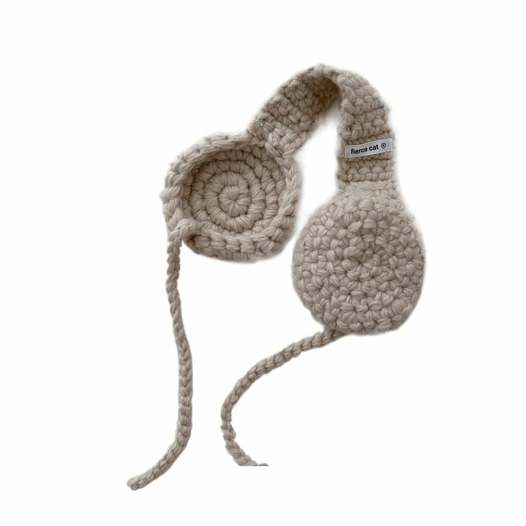 Мягкие эластичные зимние теплые вязаные уши повязки на голову крючком наушники для детей