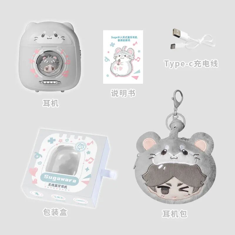 Bluetooth 5,4 гарнитура аниме Haikyu Sugawara Koushi наушники подарок крутые индивидуальные косплей наушники с активным шумоподавлением