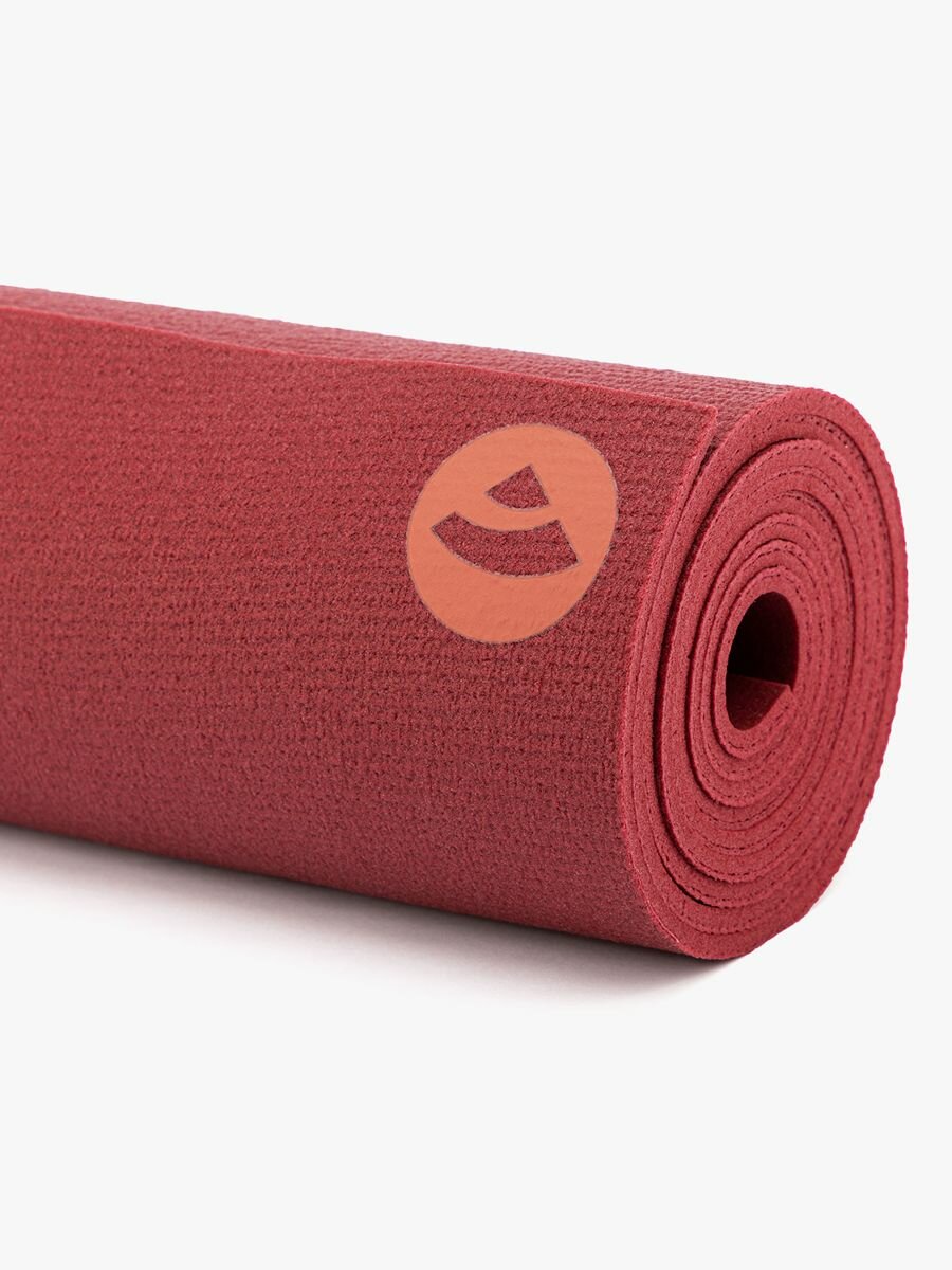 Коврик для йоги и фитнеса Ришикеш 175 х 60 х 0,45 см, красный, Rishikesh прочный и нескользящий из Германии, Бодхи Bodhi