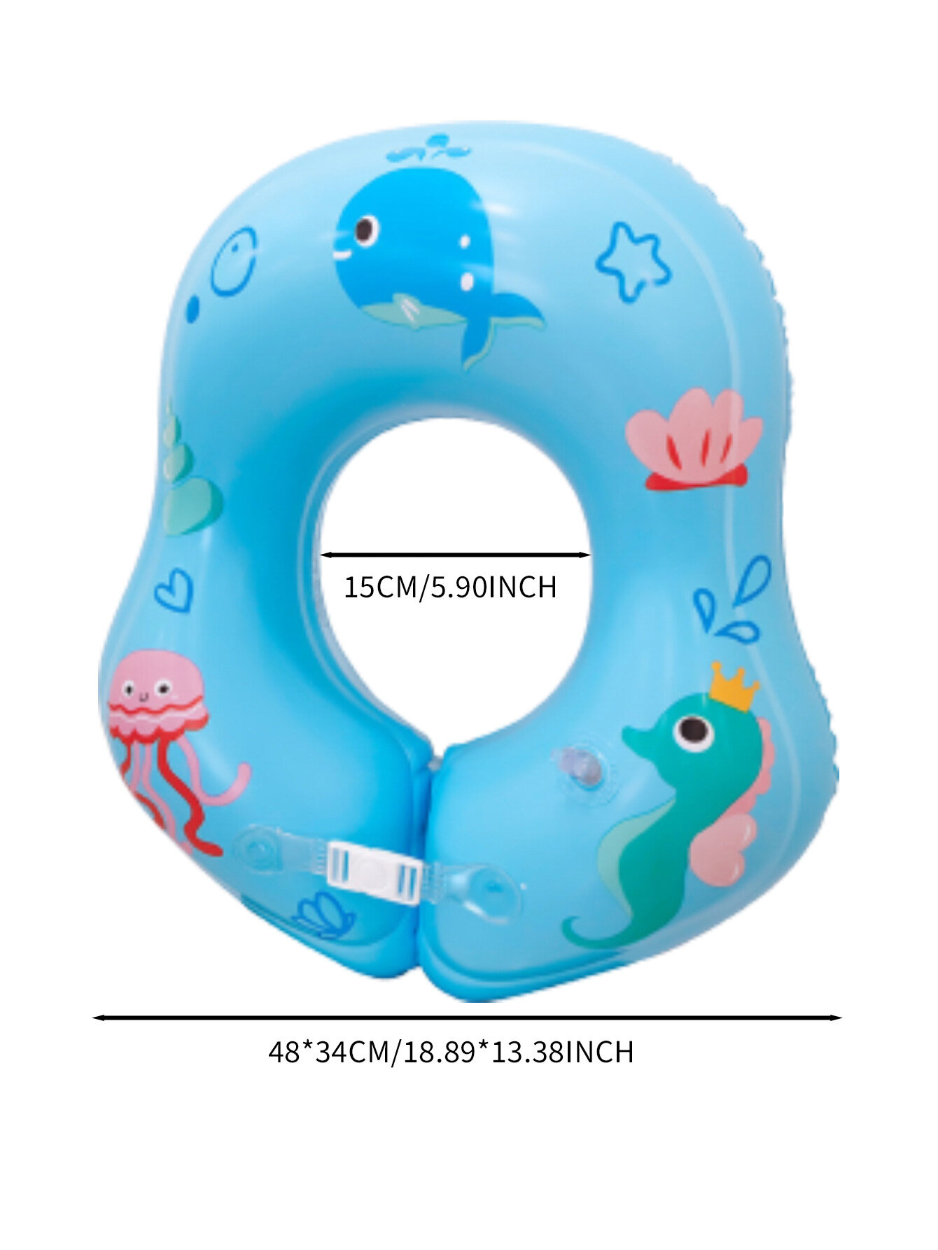 Надувное кольцо для шеи, с двойной подушкой, для детей от 0 до 3 лет