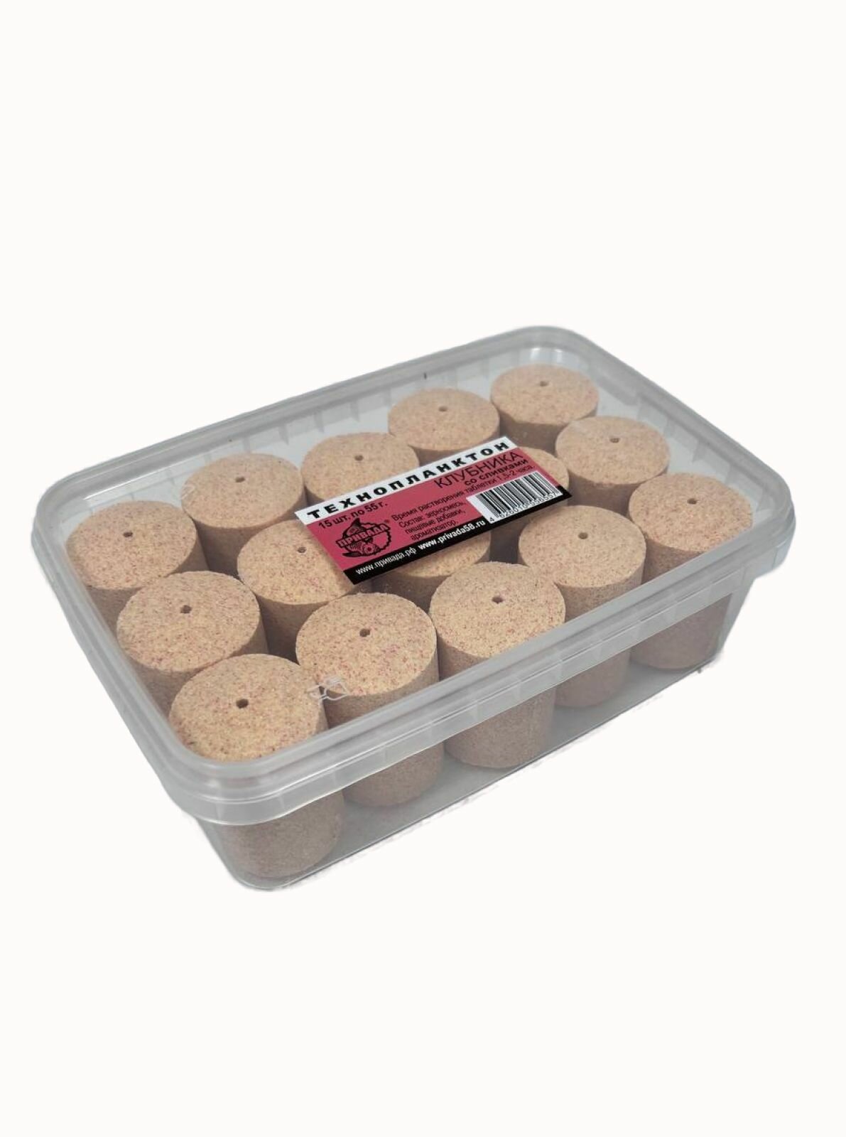 Технопланктон клубника со сливками(15шт. х 55гр.), гидропланктон