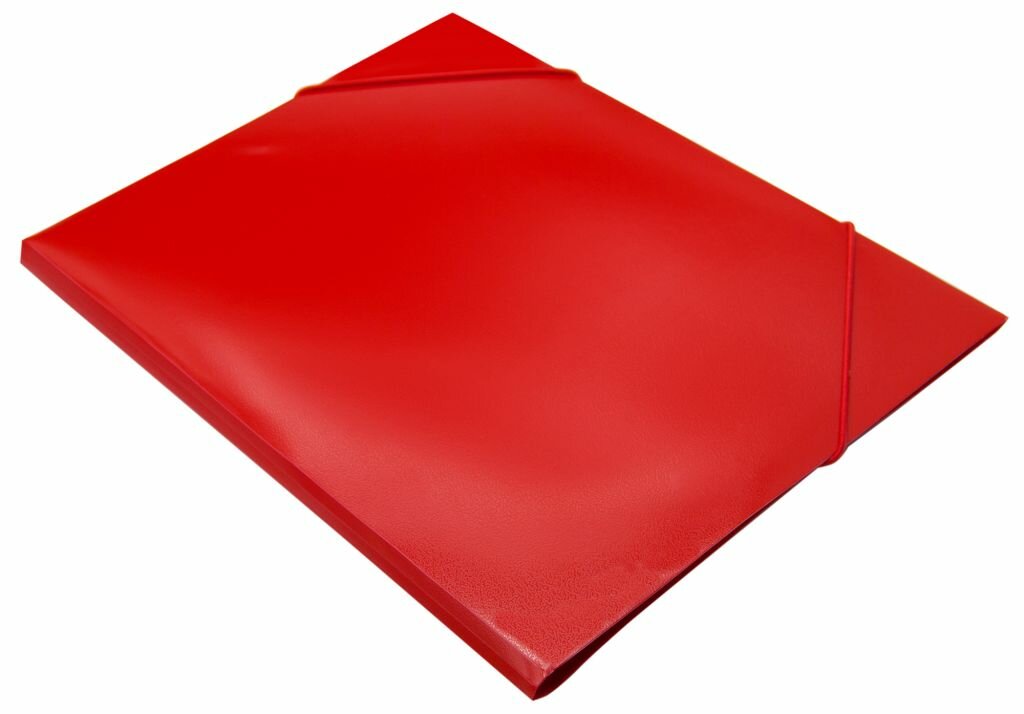 Папка на резинке Silwerhof Eco A4 пластик кор.15мм 0.5мм красный