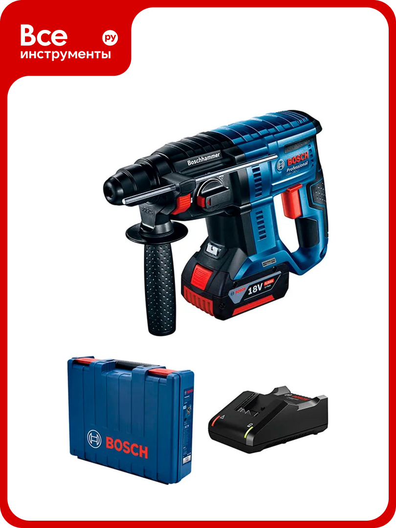 Аккумуляторный бесщеточный перфоратор Bosch GBH 180-LI с 1 АКБ и ЗУ 0611911122