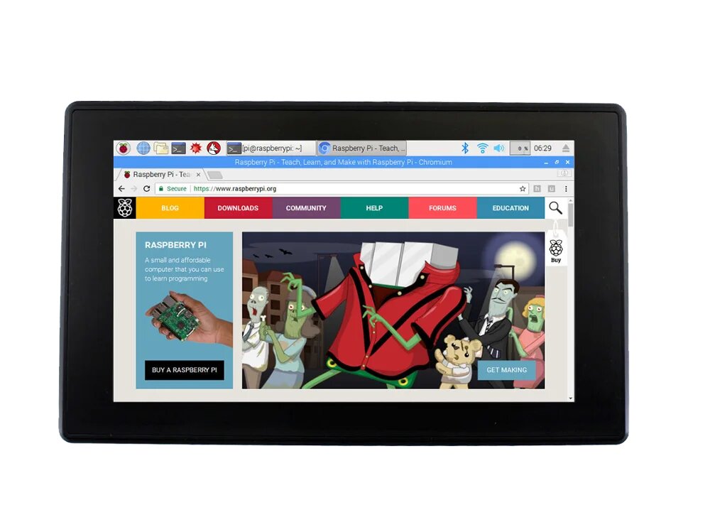 Waveshare 7inch HDMI LCD (H) (with case) Monitor черный