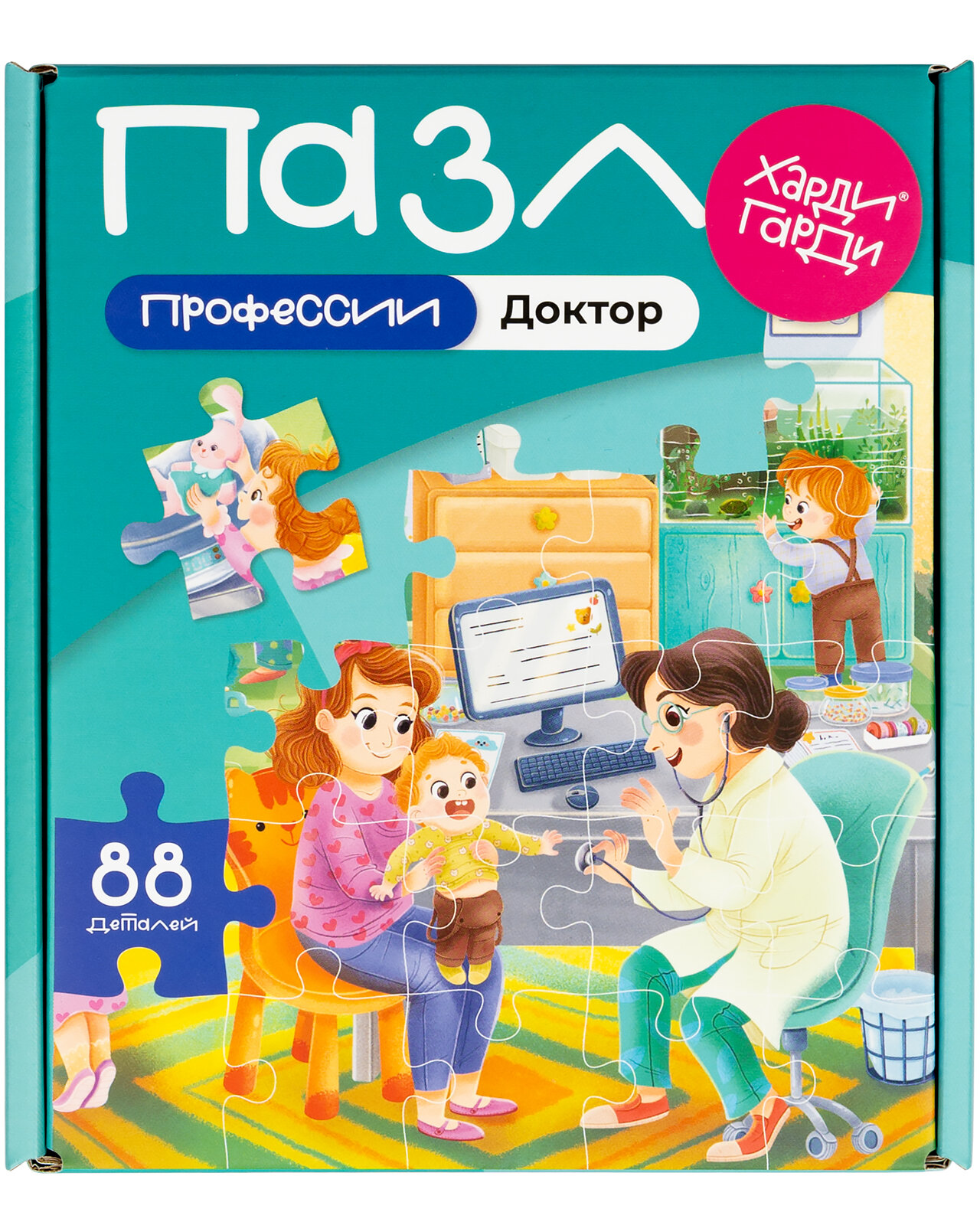 Пазлы для детей профессии "Доктор"