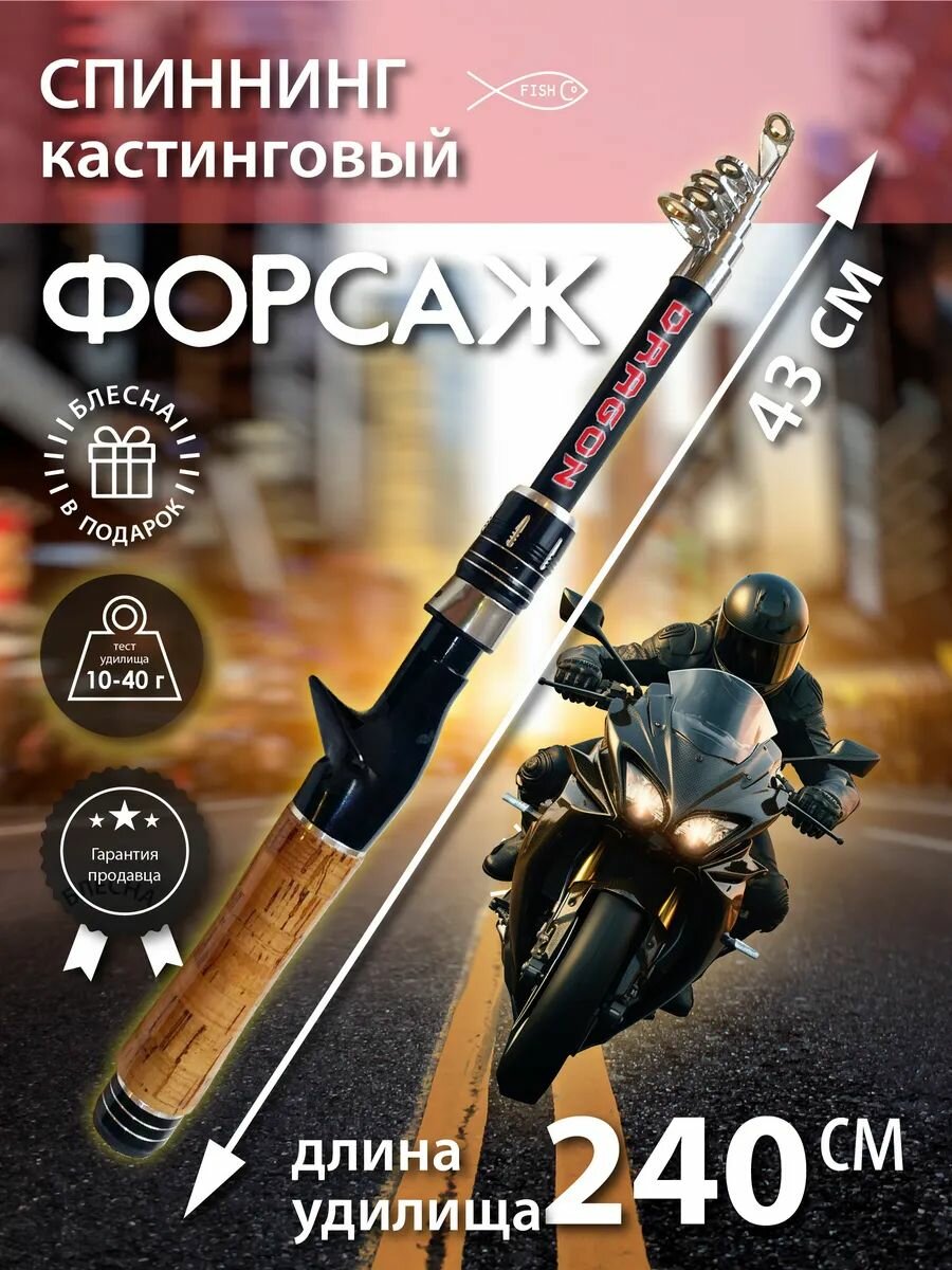 Кастинговый спиннинг Форсаж 2,4м