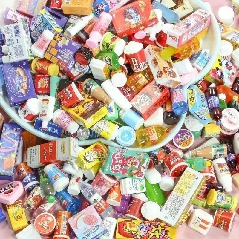 Набор миниатюрной еды для кукольного домика, 100 шт, игрушечная еда, еда для игр, детские игрушки