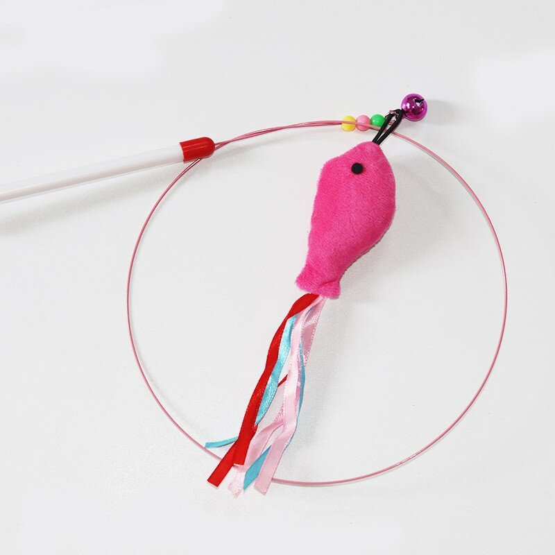 Кошачья палочка оптовые производители колокольчик звук перо игрушка для кошек взрывы длинный стержень из устойчивой к