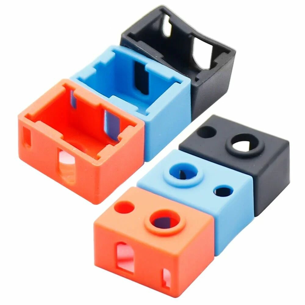 Защитный силиконовый чехол для нагревательного блока E3D V6 PT100 для хотэнда V6 J-head 3D-принтера.
