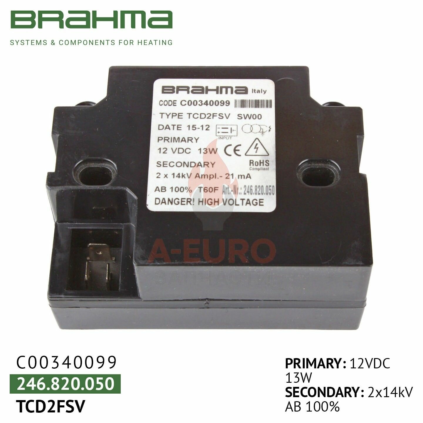 Трансформатор Brahma TCD2FSV, C00340099 — фото 1